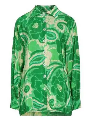 Farm Rio Floral Print Viscose Shirt - Green