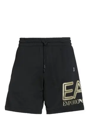 EA7 EA7 Cotton Bermuda Shorts Black
