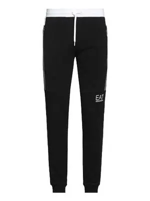 EA7 Man Pants Midnight Blue Size Xs Cotton, Polyester, Elastane Black