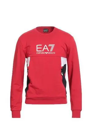 EA7 EA7 Cotton-Blend French Terry Sweatshirt Red