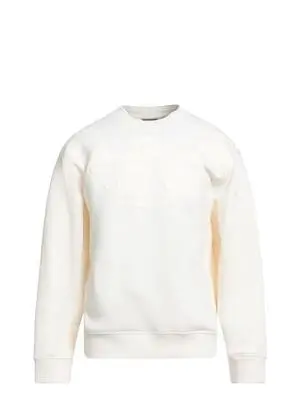 Emporio Armani Sweatshirt In Cotton, Polyester, And Elastane - White