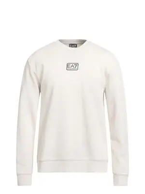 EA7 Cotton-blend Crewneck Sweatshirt - White