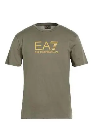 EA7 Man T-shirt Military Green Size S Cotton Green