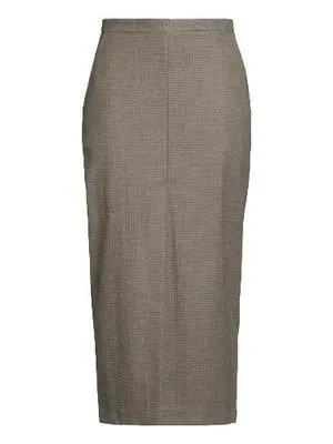 Pinko Houndstooth Tweed Midi Skirt - Beige