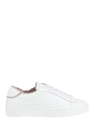 Fabiana Filippi Pebbled Leather Low-top Sneakers - White