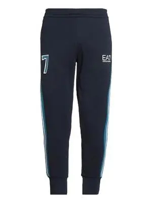 EA7 Man Pants Black Size Xxs Cotton, Polyester Blue