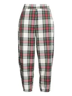TENSIONE IN Tartan Tapered Pants - Green