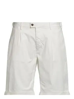 LIU •JO MAN Cotton-elastane Bermuda Shorts - Off White