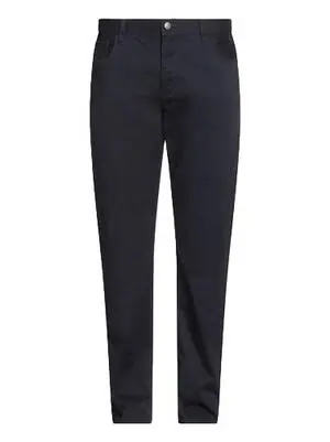Armani Exchange Cotton Blend Straight-leg Trousers - Blue