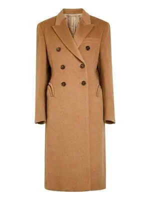 BLAZÉ MILANO Mylius Double-breasted Wool Coat - Camel