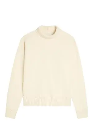 Ami Wool And Cashmere-blend Jumper - Ivory