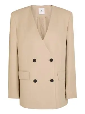 ANINE BING Maron Woven Blazer - Tan