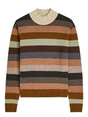 Tory Burch Striped Wool Top - Multicoloured