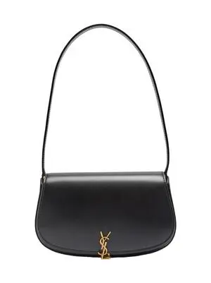 Saint Laurent Demi Lune Leather Shoulder Bag - Black
