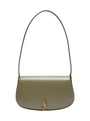 Saint Laurent Demi Lune Leather Shoulder Bag - Green