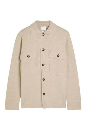 ALLUDE Wool-blend Overshirt - Beige