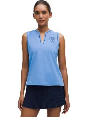 Lululemon V-neck Tennis Tank Top - Pool Party/club Blue