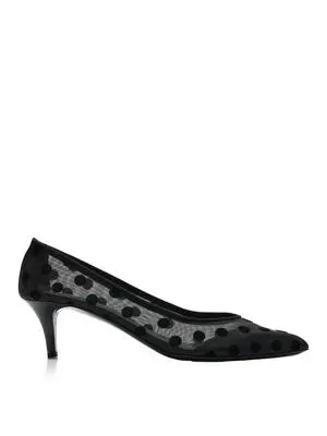 Isabel Marant Peleo Polka-dot Mesh Pumps - Black