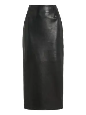 Givenchy Leather Midi Pencil Skirt - Black
