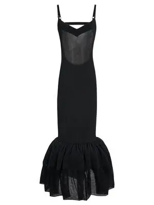 Givenchy Open-back Knitted Maxi Dress - Black