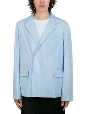 Sacai Pinstripe Double-breasted Blazer - Blue