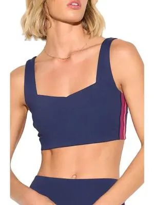 Spiritual Gangster Ezra Longline Sports Bra - Indigo