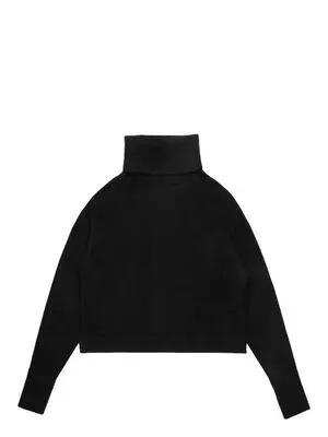 Deluc Pugliese Crop Turtleneck Sweater Black