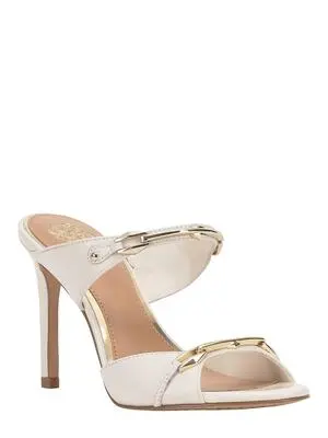 Vince Camuto Ambra Leather Stiletto Sandals Coconut Crea Ecoshe