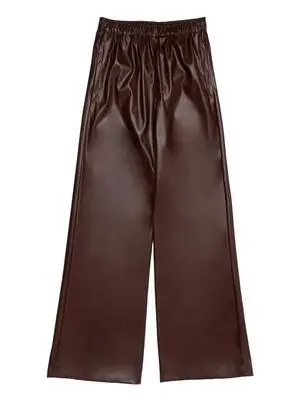 Deluc Dante Wide Leg Faux Leather Pants - Burgundy