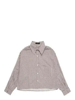 Deluc Lance Check Print Cotton Poplin Shirt - Vichy Burgundy