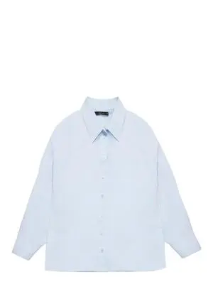 Deluc Oversize Cotton Poplin Shirt - Light Blue