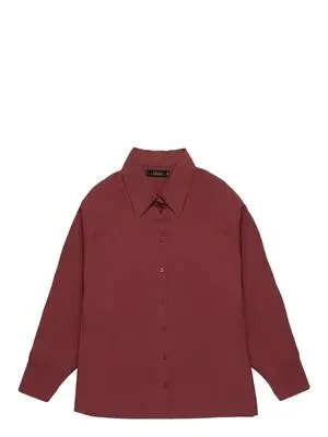 Deluc Oversize Cotton Poplin Shirt - Wine