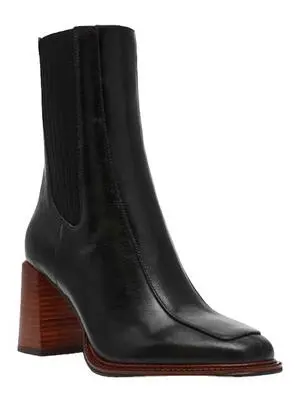 Steve Madden Downtown Chelsea Boot Black Leather