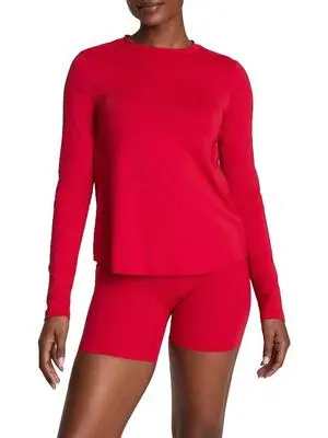 Spanx Get Moving Long Sleeve Top - Spanx Red