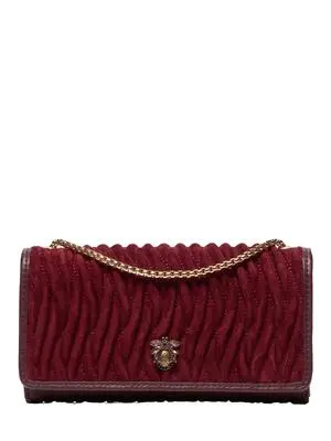 Dune London Convertible Suede Crossbody Bag - Burgundy