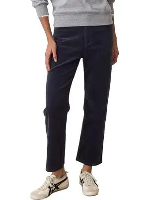 Marine Layer Corduroy Ankle Straight Leg Pants - Navy