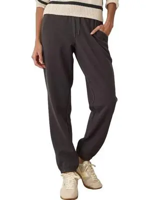Marine Layer Cloud 9 Cotton-blend Fleece Joggers - Faded Black