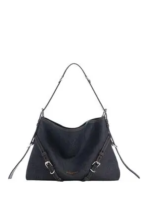 GIVENCHY Medium Voyou Denim Hobo Bag