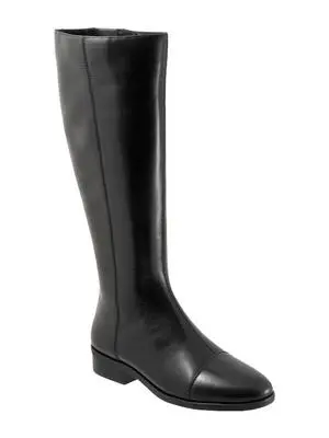 Trotters Alexis Cap Toe Knee High Boots - Black