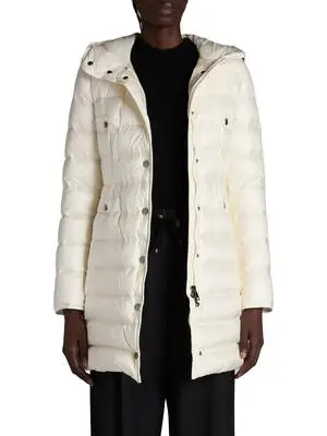 Moncler Hirma Down Long Parka - Silk White