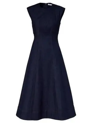Veronica Beard Dulce Cotton-blend Denim Midi Dress - Blue