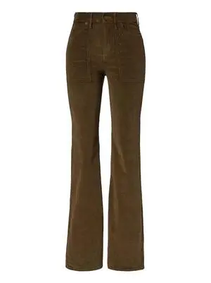 Veronica Beard High-rise Wide-leg Corduroy Pants - Brown