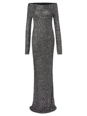 Stella McCartney Knitted Sequined Gown - Black