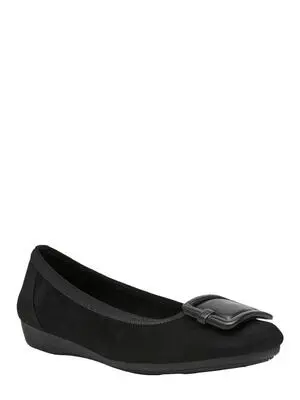 Anne Klein Umari Ballet Flat Black Suede