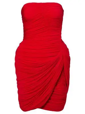 Magda Butrym Ruched Mini Dress - Red