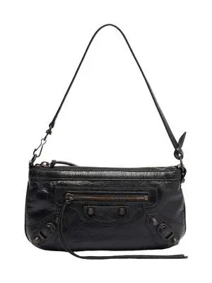 Balenciaga Le City Small Leather Shoulder Bag - Black