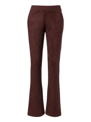 Dorothee Schumacher Wool And Cashmere-blend Flared Pants - Burgundy