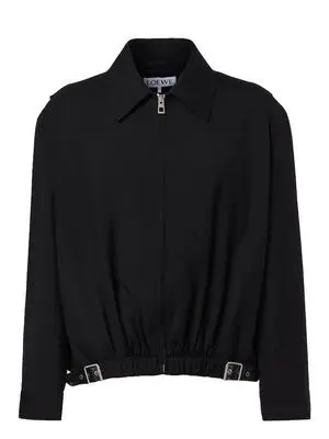 Loewe Belted Wool Blouson - Black