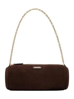 AQUAZZURA Mini Suede Shoulder Bag - Brown