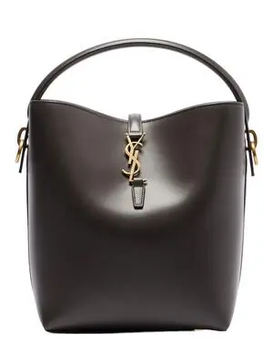 Saint Laurent Le 37 Cassandre Leather Bucket Bag - Brown